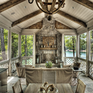 75 Beautiful Stone Porch Pictures & Ideas - August, 2021 | Houzz