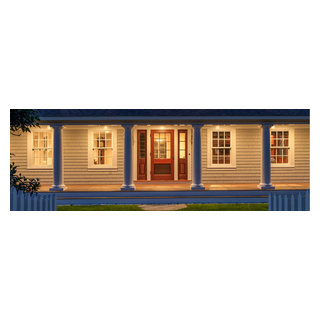 Covered Porch with Columns - Cotchpinicut Cape - Cape Cod, MA - Custom ...