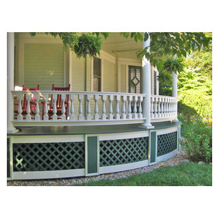 Curved Porch Railing in Putnam, CT - Traditional - Porch - Bridgeport ...