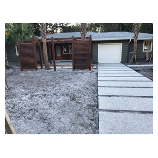 exposed shell concrete driveway - Porche - Tampa - par Mod-Zen ...