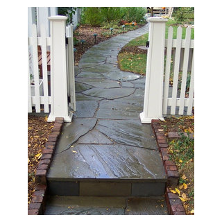 Flagstone & Irregular Shaped Natural Stone - Transitional - Porch ...