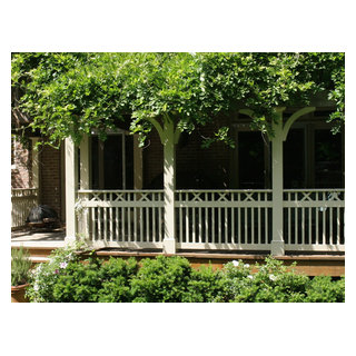 Front Porch Arbor with Wisteria - Traditional - Porch - DC Metro - by ...