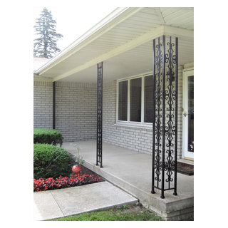 Front Porch Wrought Iron Columns - Traditional - Porch - Detroit - by ...