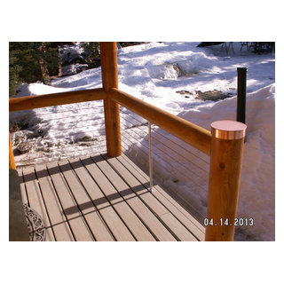 Kenai, AK Peeled Wood Posts and Top Rail with Steel Posts and Cable ...