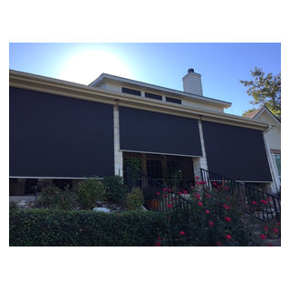 Motorized patio shades - Country - Veranda - Austin - by Gallery Design ...