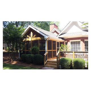 Multiple Gable Roof Lines Bring Together this New Porch and the ...