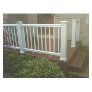New Front Porch Composite Decking and Rail - Traditional - Veranda ...