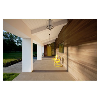 New Modern House Ditch - Midcentury - Porch - Indianapolis - by HAUS ...
