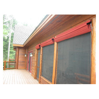 Outdoor Screen Porch Blinds - Rustic - Porch - Minneapolis - by Weather ...