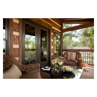 Rose Hill Log Home - Rustic - Porch - Other - by StoneMill Log & Timber ...