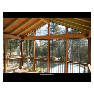 Screen Porch: Ipe Floor, Red Cedar Posts, Ipe Rail in Westport, CT ...