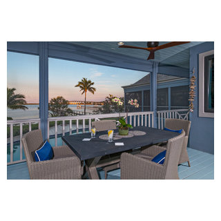 Sewall's Point Waterfront Outdoor Patio - Beach Style - Porch - Other ...