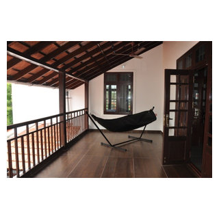 Sit Out with Timber Railing - Modern - Veranda - Chennai - von Benny ...