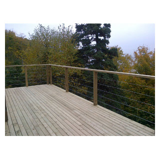 Stainless steel cable railing systems - Modern - Porch - Seattle - by ...