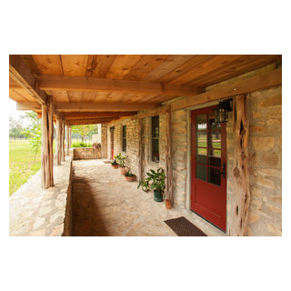 Stone House - Rustic - Porch - Austin - by Texas Timber Frames | Houzz