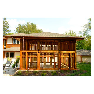 Timber Framed Screen Porch - Asian - Porch - Philadelphia - by Hugh ...