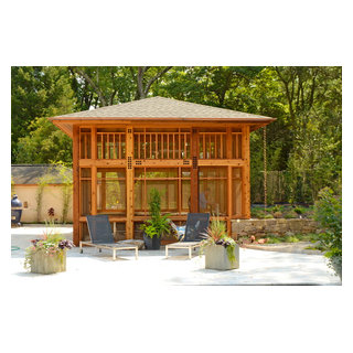 Timber Framed Screen Porch - Asian - Porch - Philadelphia - by Hugh ...