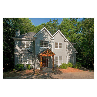 Timber Portico on stucco house - Transitional - Porch - Atlanta - by ...