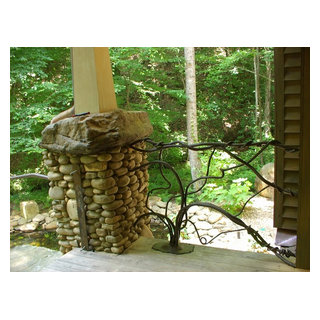 Vine Railing - Rustic - Porch - Atlanta - by Owens Welding, Inc. | Houzz