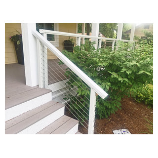 White Aluminum Post & Handrail - Oconomowoc, WI - Transitional - Porch ...