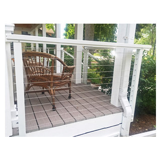 White Aluminum Post & Handrail - Oconomowoc, WI - Transitional - Porch ...