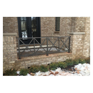 X-Factor Cross Brace Railing - Traditional - Porch - Detroit - by Great ...