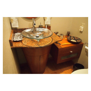 Africa in Chevy Chase - Tropical - Powder Room - DC Metro - by ...