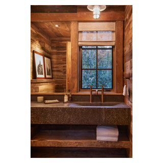 AVR 8 - Rustic - Powder Room - Denver - by Kaegebein Fine Homebuilding ...