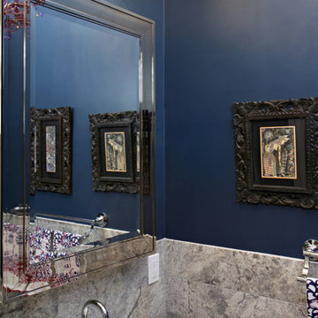 Navy Blue Powder Room Ideas - Photos & Ideas | Houzz