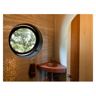 Coastal Rammed Earth - Eclectic - Powder Room - San Luis Obispo - by ...