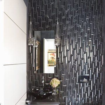 Navy Blue Powder Room Ideas - Photos & Ideas | Houzz