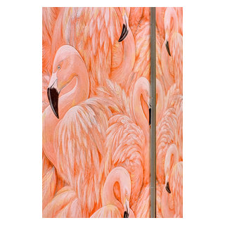 FiDi Flamingo Powder Room Project - Eclectic - Powder Room - New York ...