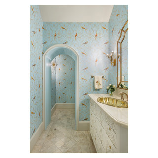 French Eclectic Home - French Country - Powder Room - Dallas - by ...