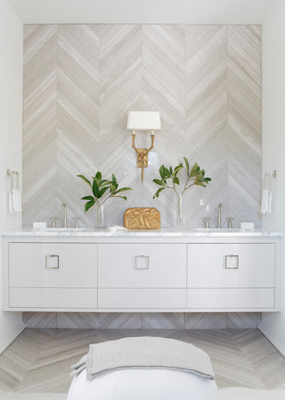 Powder Room Patterns: 10 Chic Chevron Looks