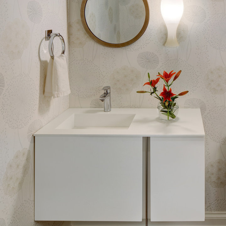75 Mid-Century Modern Powder Room Ideas You'll Love - May, 2025 | Houzz