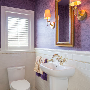 75 Modern Marble Floor Powder Room Ideas You'll Love - March, 2022 | Houzz