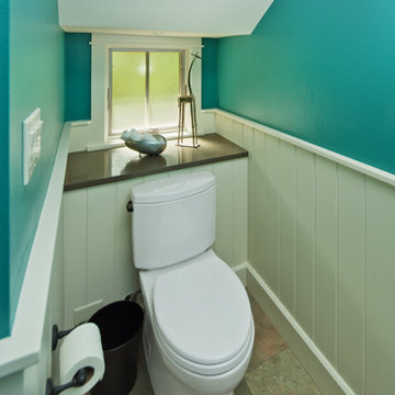 75 Craftsman Turquoise Powder Room Ideas You'll Love - May, 2024 | Houzz
