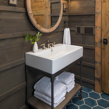 75 Rustic Powder Room Ideas You'll Love - March, 2022 | Houzz