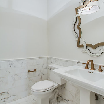75 Stone Tile Powder Room Ideas You'll Love - April, 2022 | Houzz