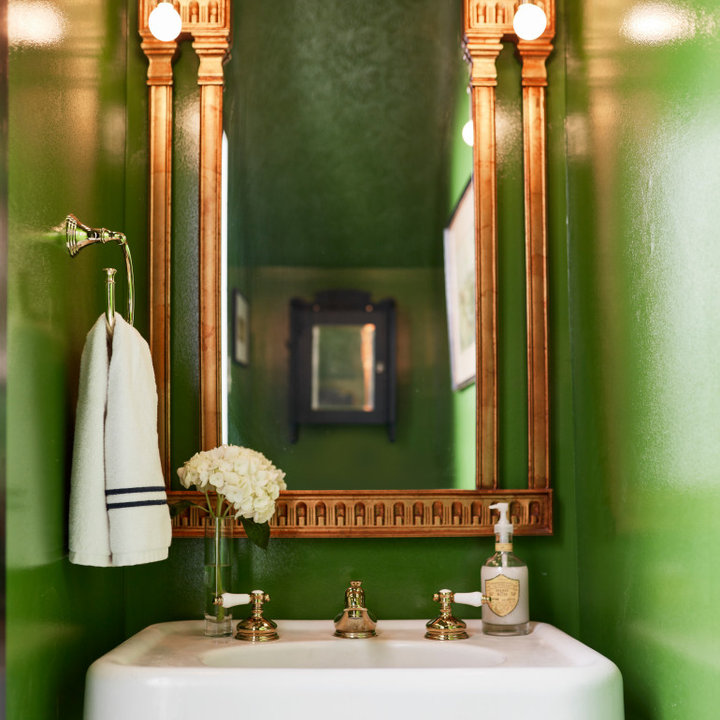 75 Green Powder Room Ideas You'll Love - January, 2025 | Houzz
