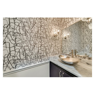 Shadow Storm Quartzite Bathroom - Transitional - Powder Room - Dallas ...