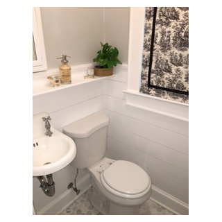 Shiplap powder room - Transitional - Powder Room - New York - by Shore ...