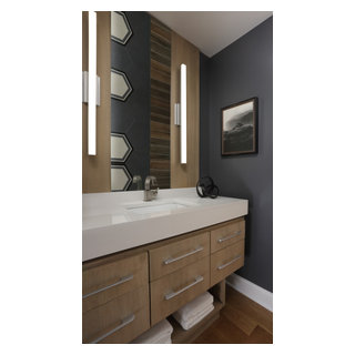 Sleek Industrial Powder Room - Modern - Powder Room - Atlanta - by ...