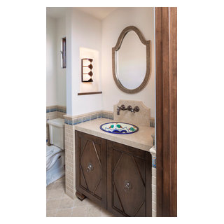 Spanish Coastal - Mediterranean - Powder Room - Los Angeles - by Norman ...