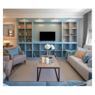 Diseño de piso para familia - Transitional - Family Room - Other - by ...