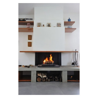 Cheminée en béton - Modern - Family Room - Bordeaux - by Cheminées ...