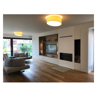 Habillage Mural - Meuble TV sur-mesure - Contemporary - Family Room ...