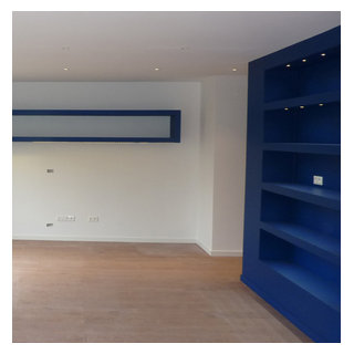 Rénovation d'un appartement "Blue Box" - Modern - Family Room - Lyon ...