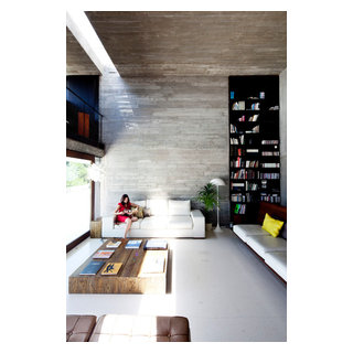 _ PITCH HOUSE - Contemporary - Living Room - New York - by RICA STUDIO ...