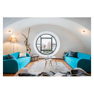 Appartement dans une ancienne chapelle - Contemporary - Living Room ...